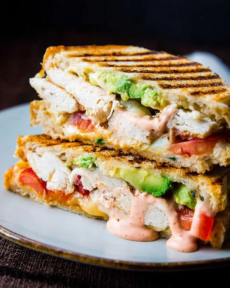 Garlic Chicken Panini – Crispy, Cheesy & Loaded with Garlic Butter Flavor